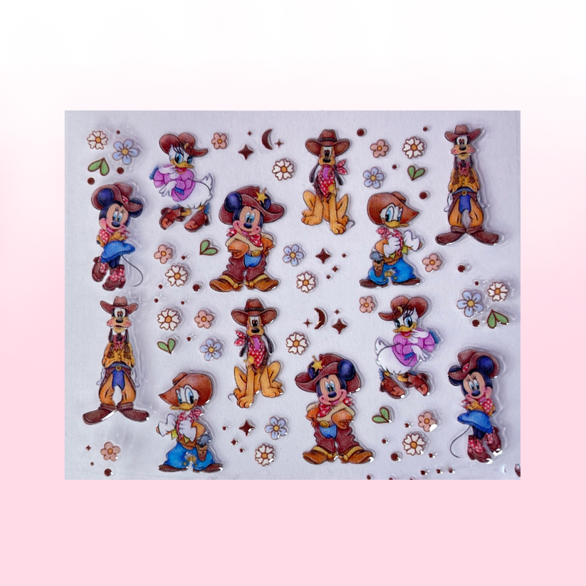 TEXAS MICKEY & FRIENDS transfer stickers – Candy Nails